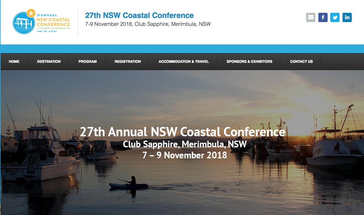 27TH NSW COASTAL CONFERENCE 2018 | Australian Coastal Society